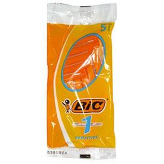 Rasoirs jetables - BIC - 1 Sensitive - 1 Lame - Lot de 5 - Acier ...