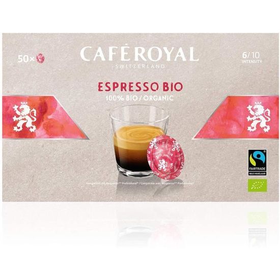 50 DOSETTES CAFE COMPATIBLES NESPRESSO PRO® - ESPRESSO BIO - 1 Boite de ...