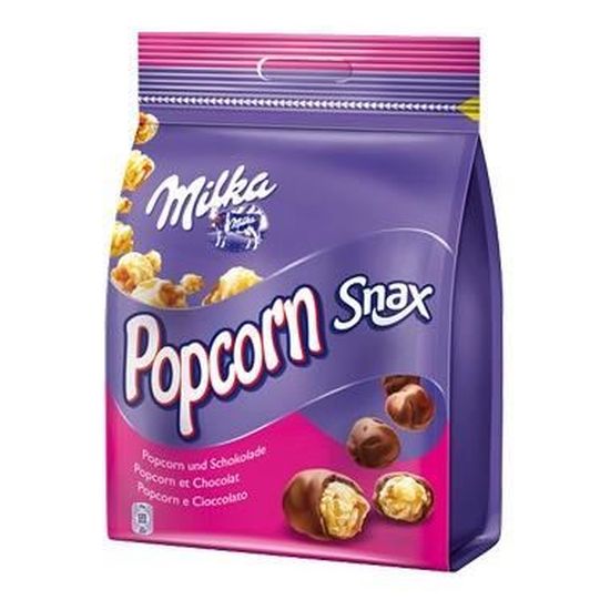 MILKA Snax Pop Corn enrobé de chocolat 130g - Cdiscount Au quotidien
