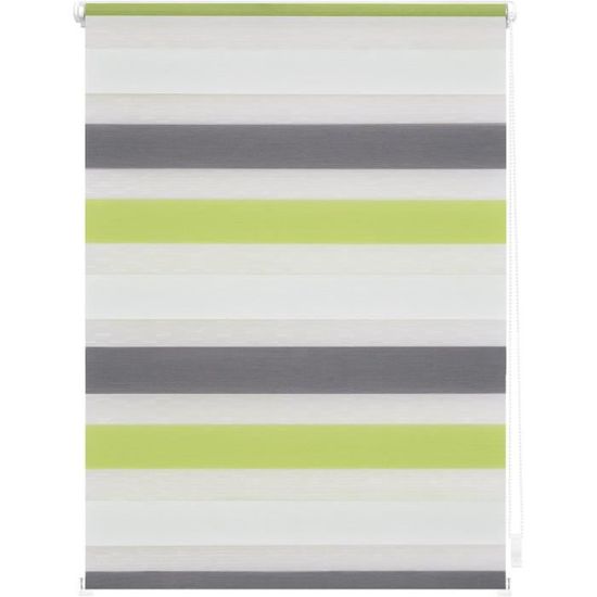 Klemmfix Store Déroulant Avec Système De Fixation Polyester Vert-Gris ...
