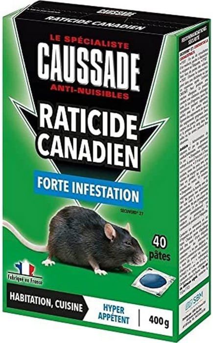 CARPT400 Raticide Canadien Forte Infestation Appât Prêt à l'Emploi ...
