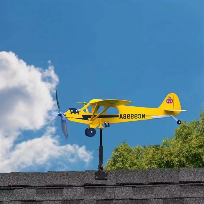 Piper J3 Cub Avion Girouette Avion Wind Spinner Mtal Girouette Moulin ...