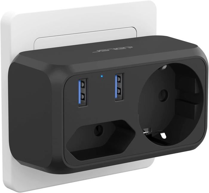 Prise Usb Secteur Multiple, Mini 4 En 1 Chargeur Usb Multiprises Murale ...