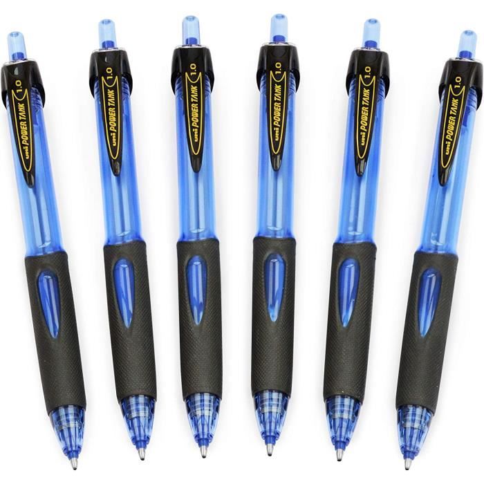 SN-220SF Power Tank Lot de 6 stylos à bille rétractables 1 mm Encre ...