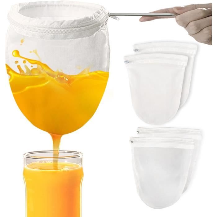 Sac à Lait Végétal Tissu Réutilisable Sac Filtrant en Mailles de Nylon ...