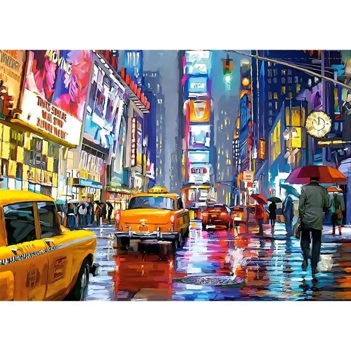 Times Square Diamond Painting New York City Street Paysage Manhattan ...
