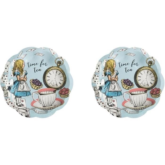 Lot De 24 Petites Assiettes Alice Au Pays Des Merveilles, Vaisselle ...