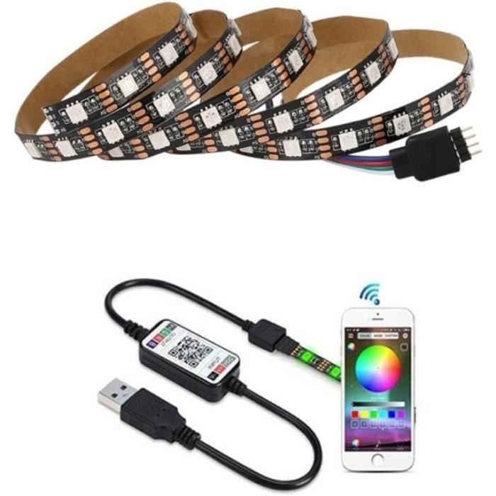 LED Lampe Lumières de bande LED de 3M 5050 SMD RGB 5V USB NEON DIODE Ruban Ruban Stripe Flexible ...