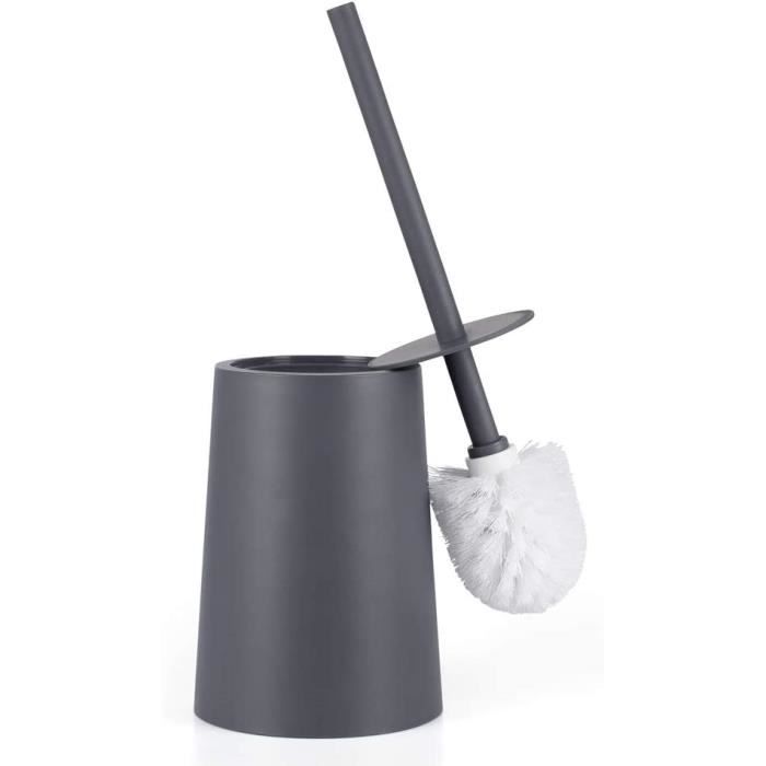 Santure WC Gris Mat Toilette Gris Balai Toilette WC avec Couvercle s WC ...