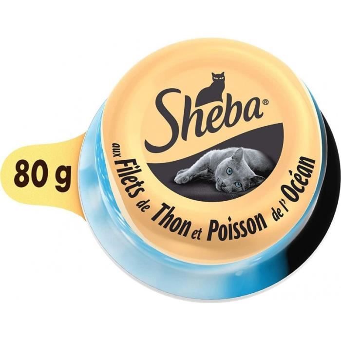 Sheba Dôme filets de Thon et Poisson de l'Océan 80g (lot de 20 ...