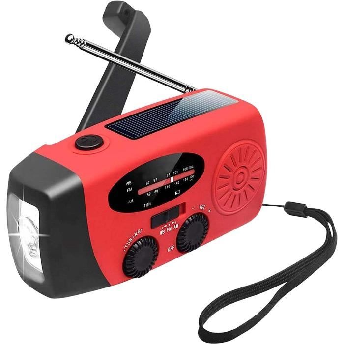 Radio Portable À Manivelle - Radio D'Urgence Portable 1200 Mah Am-Fm ...