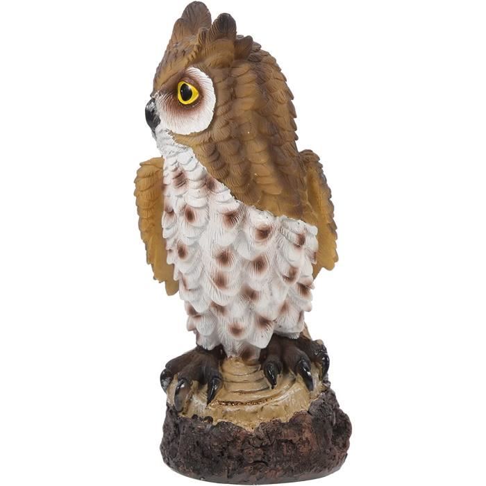 Hibou Figurines Hibou Souche Statue Résine Jardin Hibou Sculptures ...