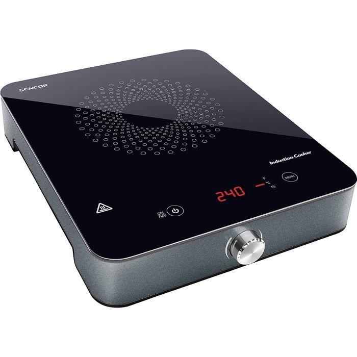 SCP 3201GY Plaque de cuisson à induction simple zone-1800W-Diamètre 167 ...