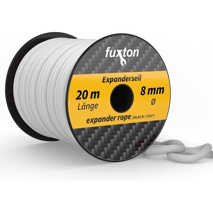 Corde Élastique 8 Mm 20 M Blanc (Elastique Bache Remorque, Corde D ...