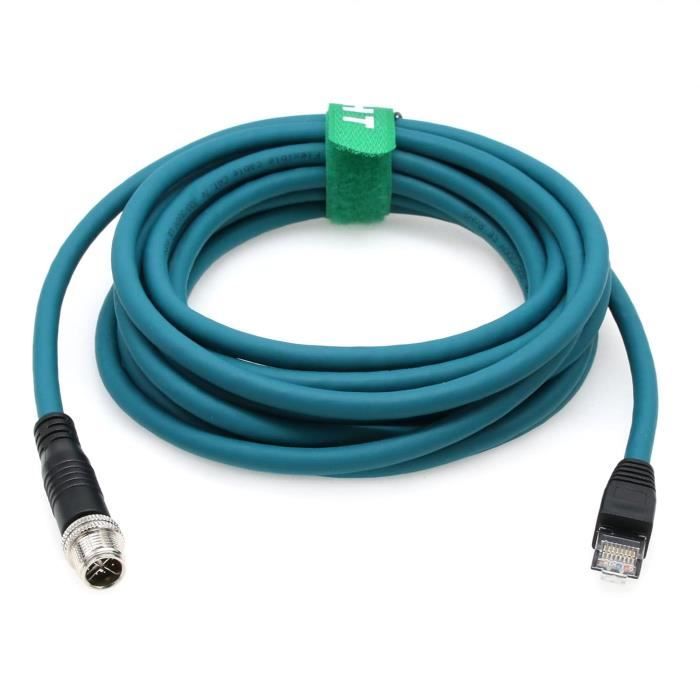 Câble Ethernet M12 RJ45 - HANGTON - CAT 7e - 15 m - Résistant à l ...