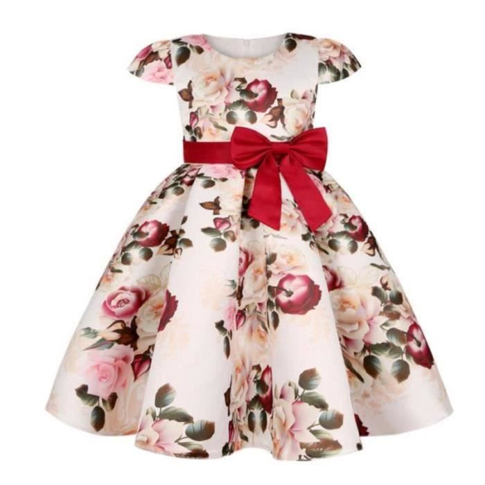 ROBE Nouvelles filles enfants fleur élégante décontracté princesse ...