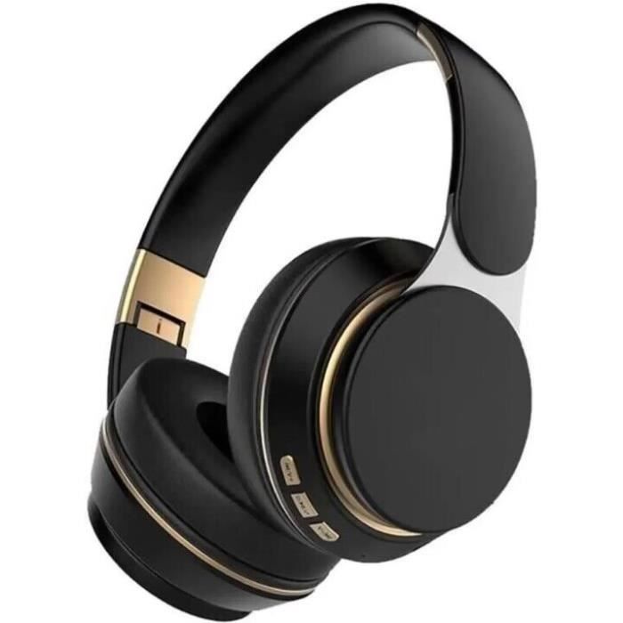 Casque Sans Fil HIFI Stéréo Pliable, Casque Avec Microphone Bluetooth 5 ...