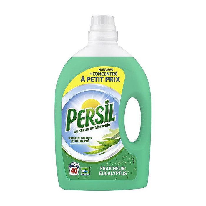 Persil Lessive Liquide Fraîcheur Eucalyptus 2l 40 Lavages Lot de 2 ...