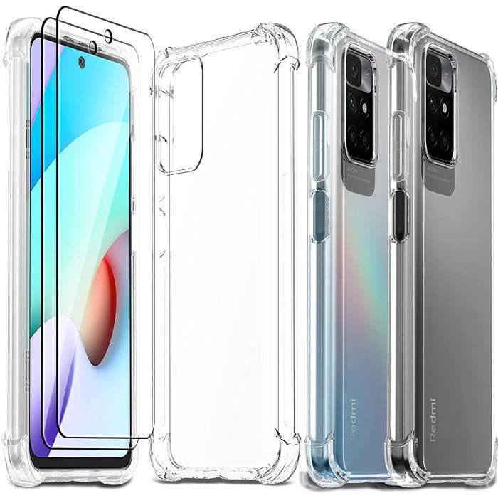 1 Coque pour Xiaomi Redmi 10, avec 2 Pièces Dureté 9H Verre Trempé ...