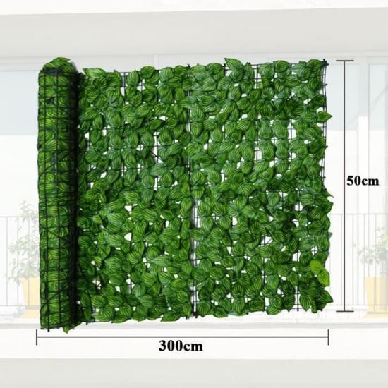 Clôture - CHANGM - Panneau Feuillage Artificiel - 50 cm x 300 cm - Vert ...
