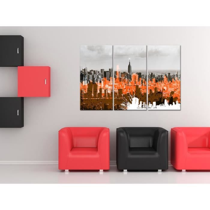 Tableau Déco Triptyque Déco New York Graphique - 120x80 cm - Cdiscount ...