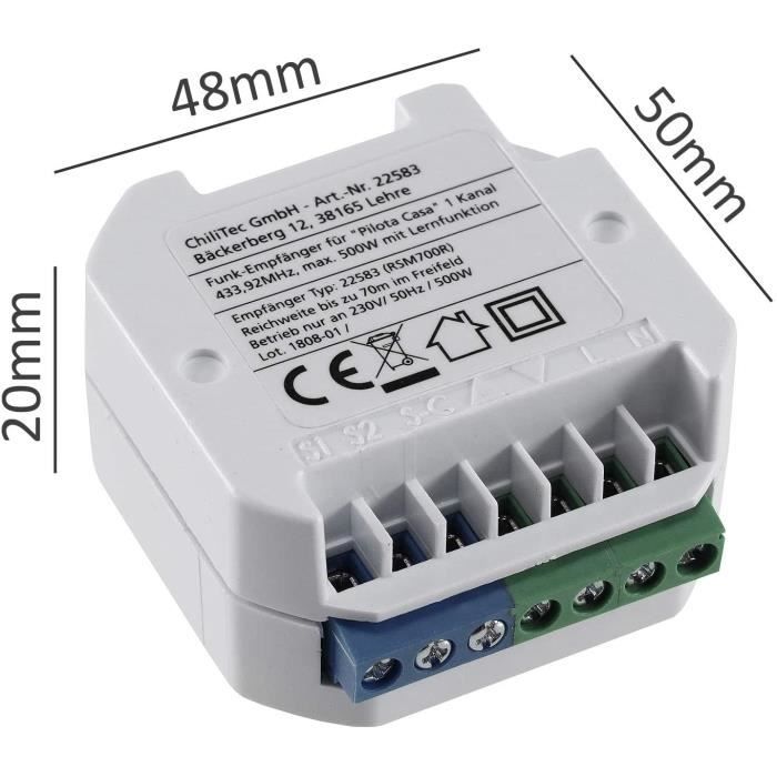 Kit d'interrupteurs sans fil pour volets roulants - Commande murale ...