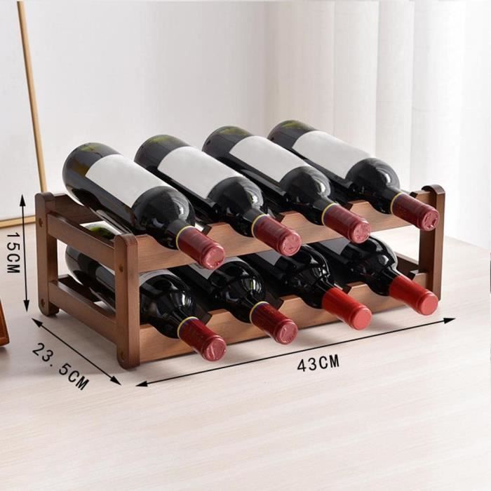 Rack À Vin Porte-Bouteilles De Luxe Support En Bois Stockage De ...