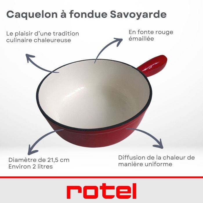Caquelon à fondue au fromage 2 litres Rotel Swiss Tradition - Cdiscount ...