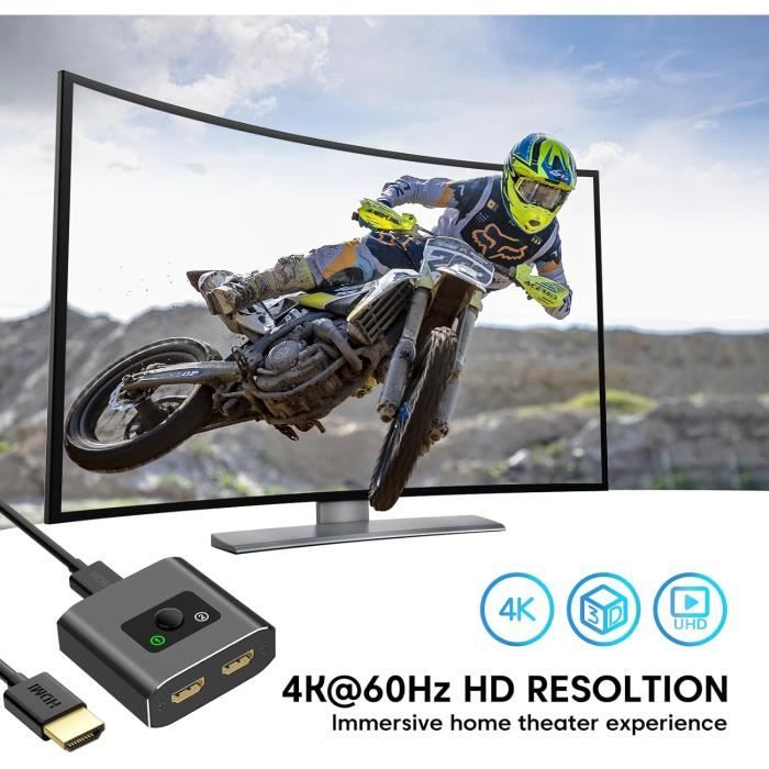 Switch Hdmi 4K 60Hz Splitter Hdmi, Bidirectionnel Commutateur Hdmi Avec ...