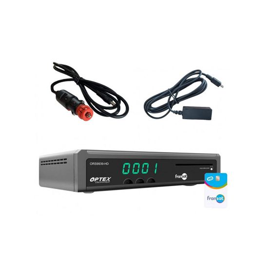 PACK OPTEX Récepteur TV Satellite HD enregistreur USB + Carte Fransat ...