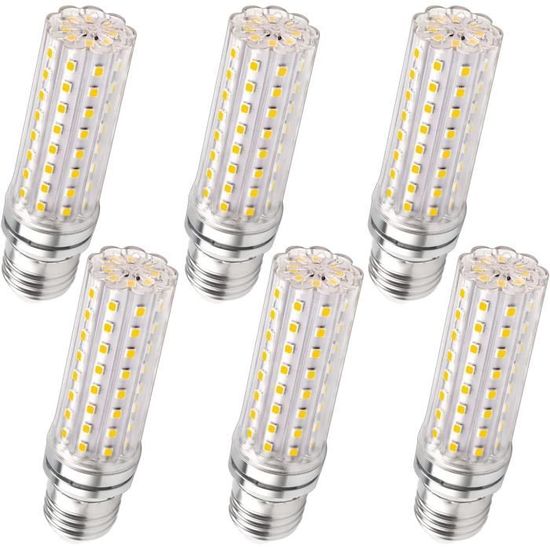 Ampoule Led Maïs E27 12W, 220-240V, 1200Lm Blanc Froid 6000K, Non Dimmable, Équivalent Ampoule ...