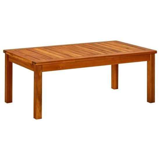 MAD Table basse de jardin 90x50x36 cm Bois solide d'acacia - MDX45470 - Cdiscount Jardin