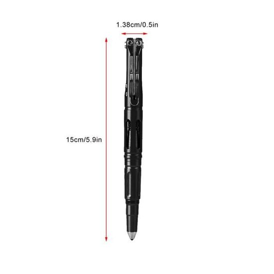 VBESTLIFE stylo de défense Outil de survie multifonctionnel en acier au ...