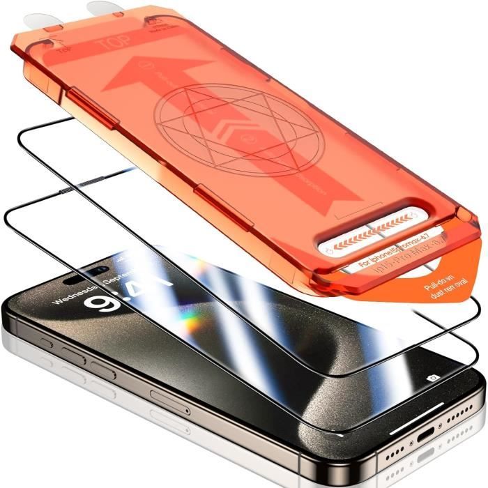 2 Pièces Verre Trempé pour iPhone 15 Pro Protection Ecran,Protection de ...