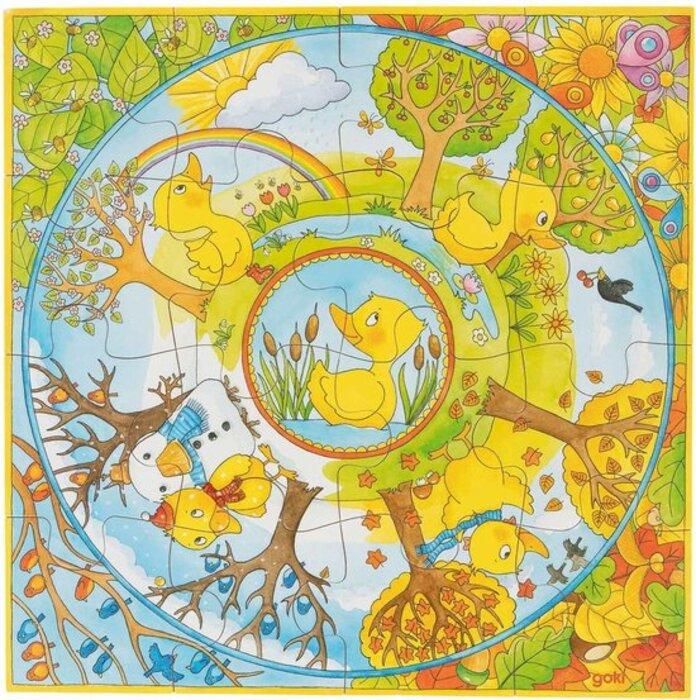 Goki Puzzle en bois Saisons Puzzle 16 pièces - Cdiscount Jeux - Jouets