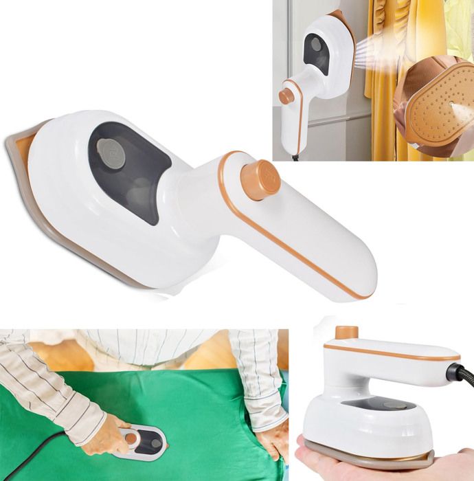 Mini Fer à Vapeur, Fer à Repasser Pliable, Fer à Repasser de Voyage, Rotatif à et 180° , fer à ...