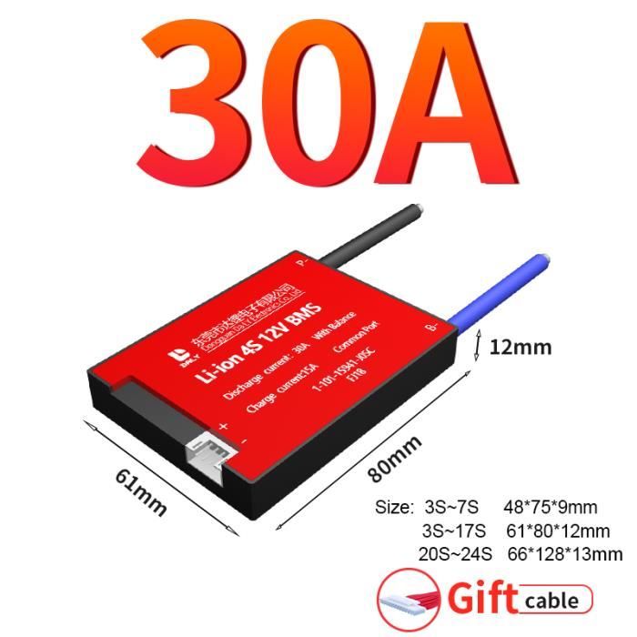 30A-Carte Bms 3s 12v 18650 A Bms, Pack De Batterie Au Lithium Avec ...