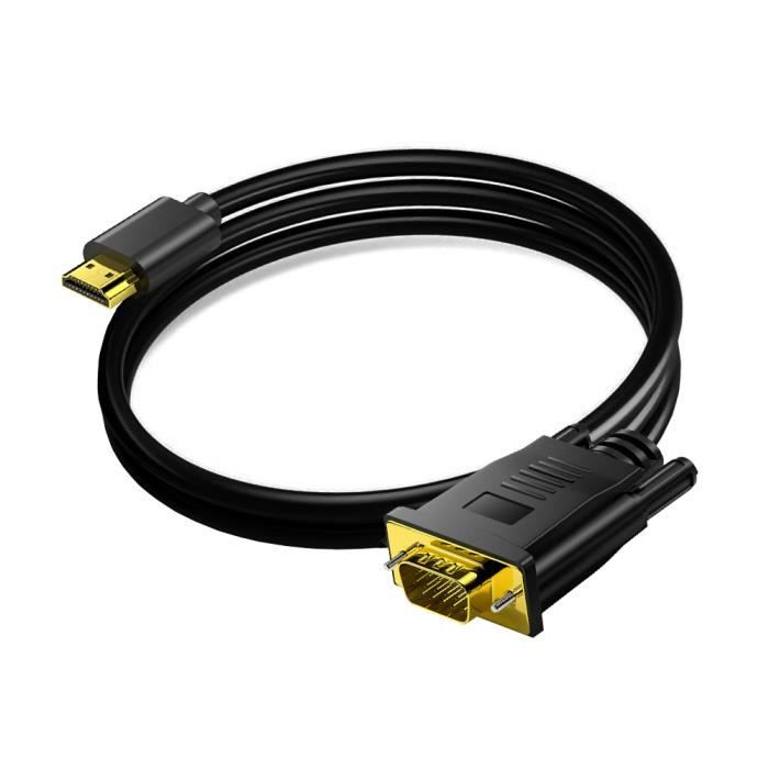 Noir 2m HDMI To VGA, Benfei Gold Plated HDMI To VGA 6ft Cable (Male To ...