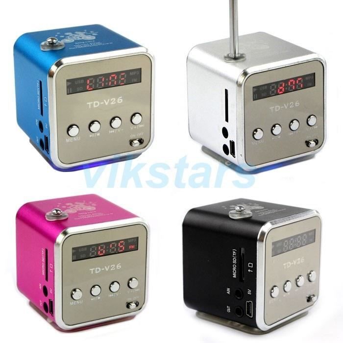 Mini Radio numérique portable en aluminium, carte Micro SD-TF, haut ...