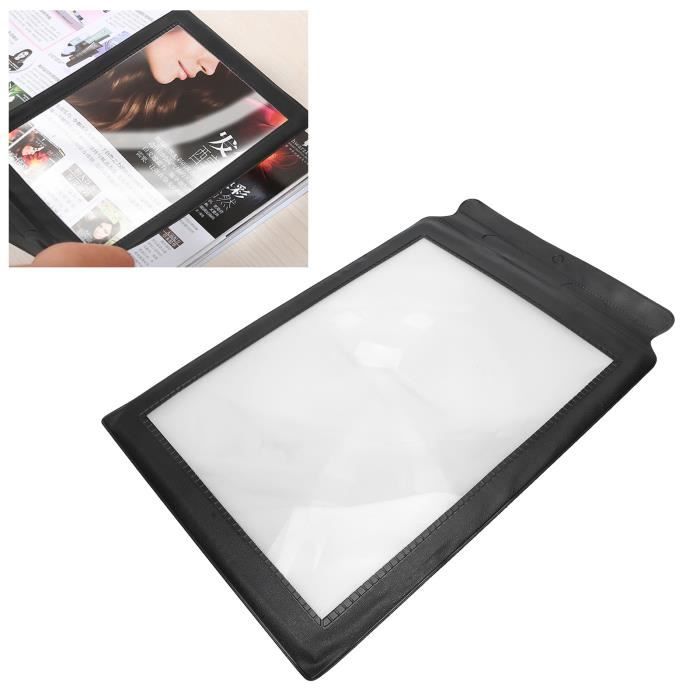 Loupe de Lecture, Loupe A4 Lecture Pleine Page Grande Feuille de Loupe Aide à la Lecture pour ...