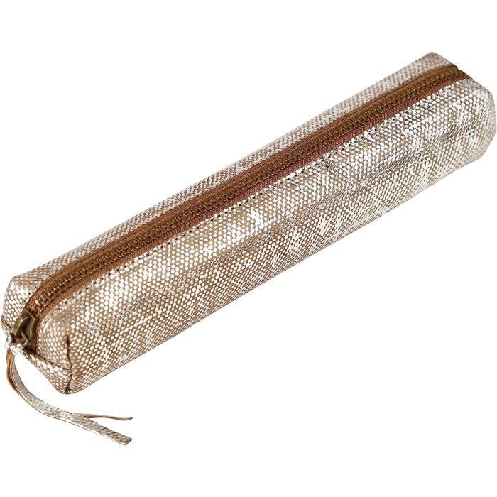 410032C - Petite Trousse Slim 19,5X2,5X4 Cm En Véritable Cuir D'Agneau ...