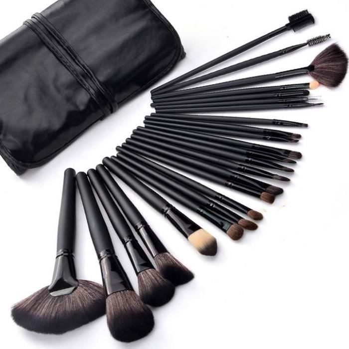 Outils 24 pcs pinceau de maquillage professionnel Set Kit de maquillage ...