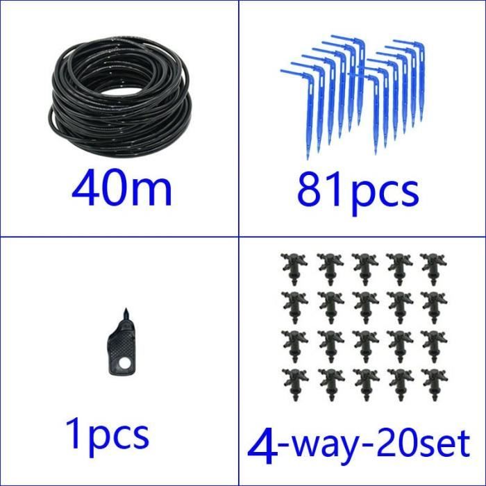 (4way-B)Système d'arrosage goutte-à-goutte à flèche 2/4 voies 2L 4L 8L émetteur, système d ...