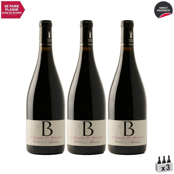 Brouilly Baronne Rouge 2018 - Lot de 3x75cl - Domaine de Briante - Vin ...