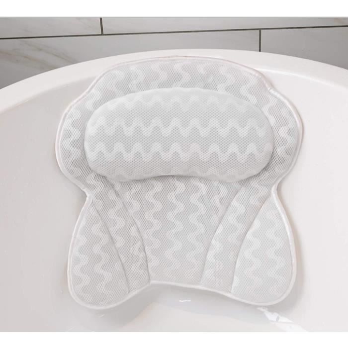 Coussin de Bain 3D Oreiller de Bain avec Ventouses, Ergonomique pour ...