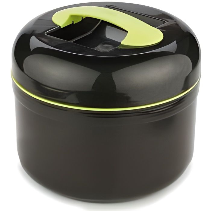 Boite repas isotherme - Valira - Grande lunch box - Noir et vert - 1.5L ...