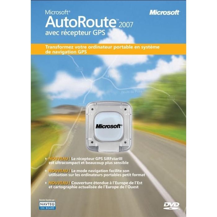 Microsoft Autoroute 2007 Europe + récepteur GPS - Cdiscount Informatique
