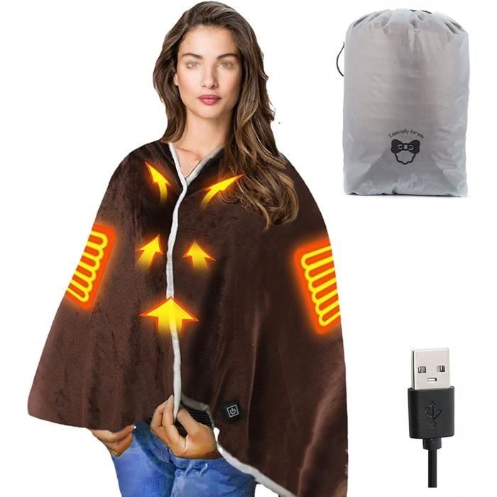 Châle Chauffant Usb Avec 3 Niveaux De Température, Couverture ...