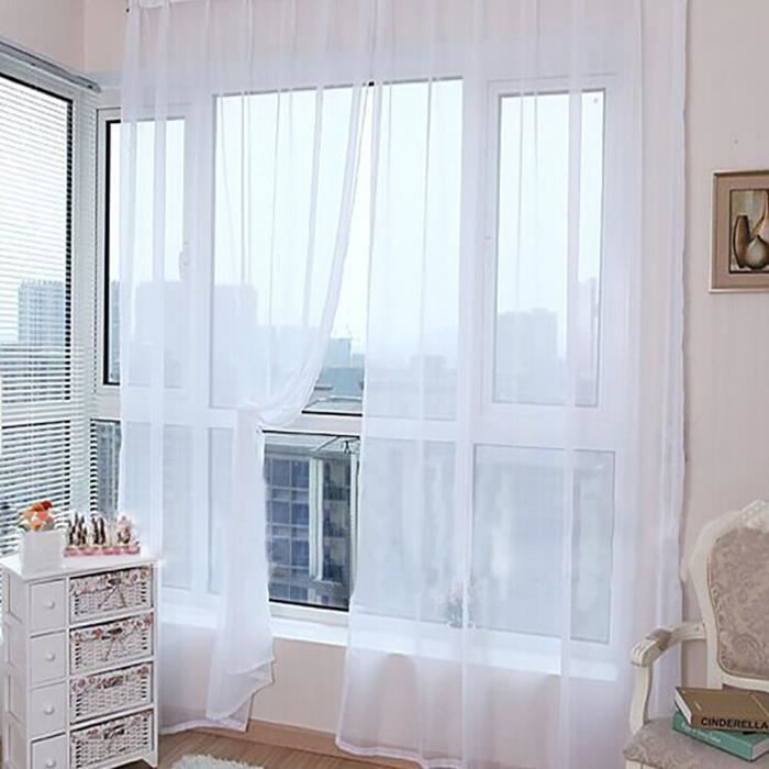Photophore - Lanterne A Bougie OOG6S 1Pcs Voile Window Curtains Sheer ...