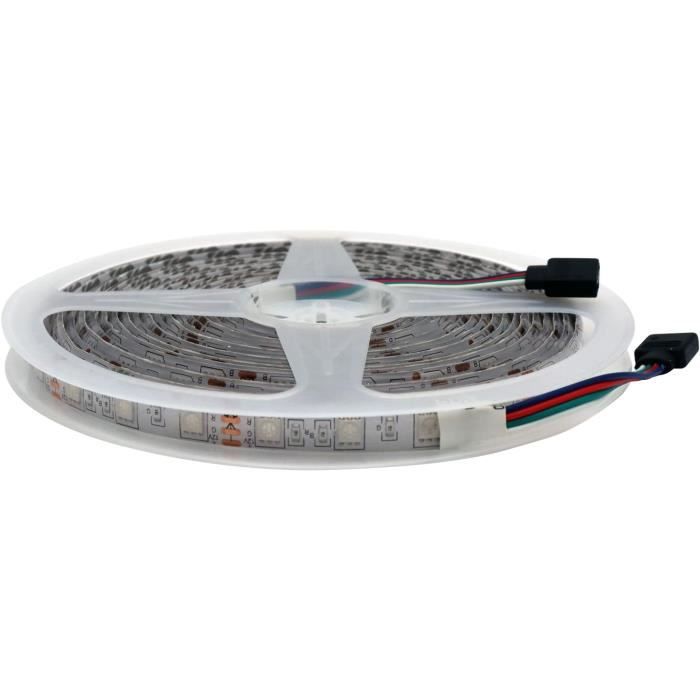 Bande Led 5 M, Rvb 300, 60 Leds-M, Étanche, Smd 5050 Led Pour ...